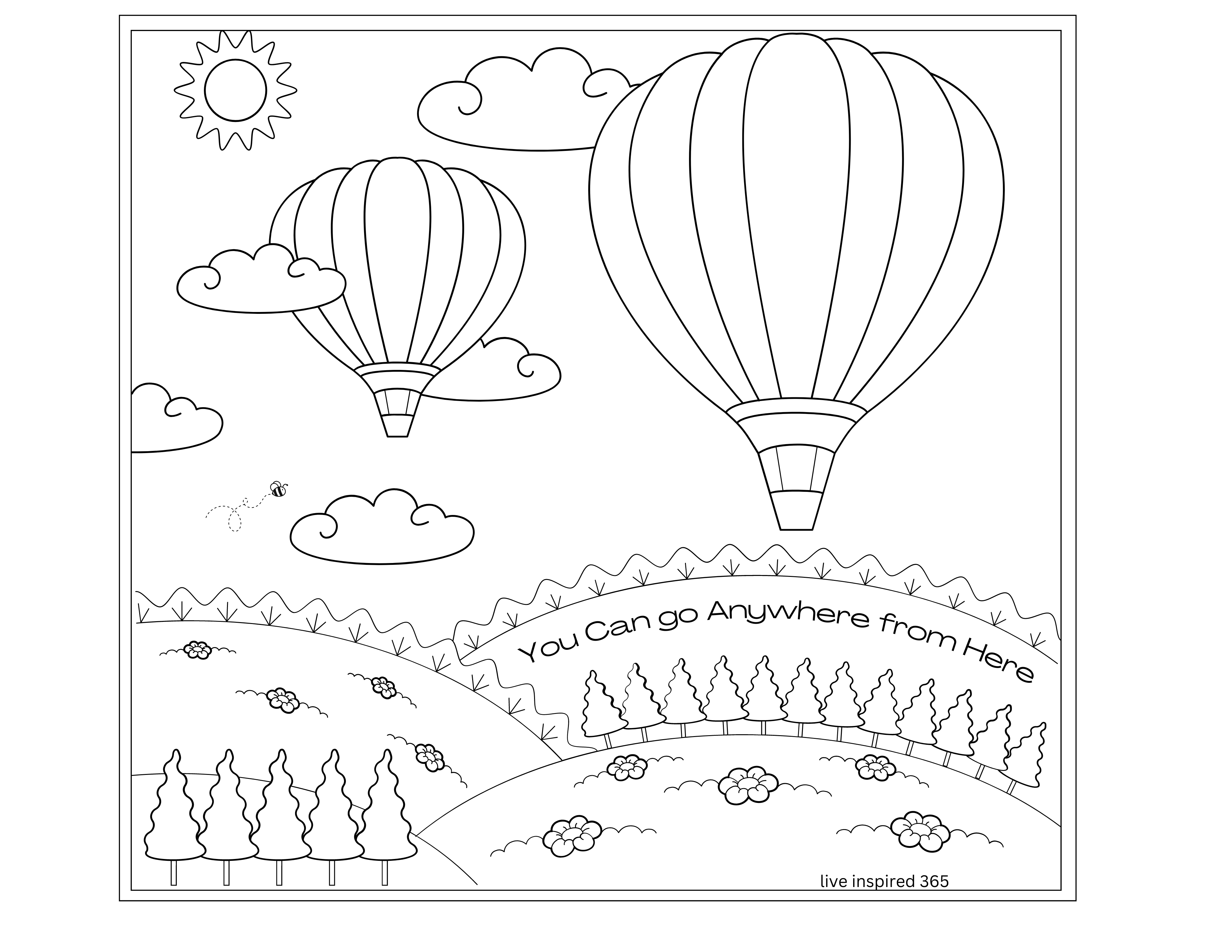 Hot Air Balloon-Coloring Page – live inspired 365