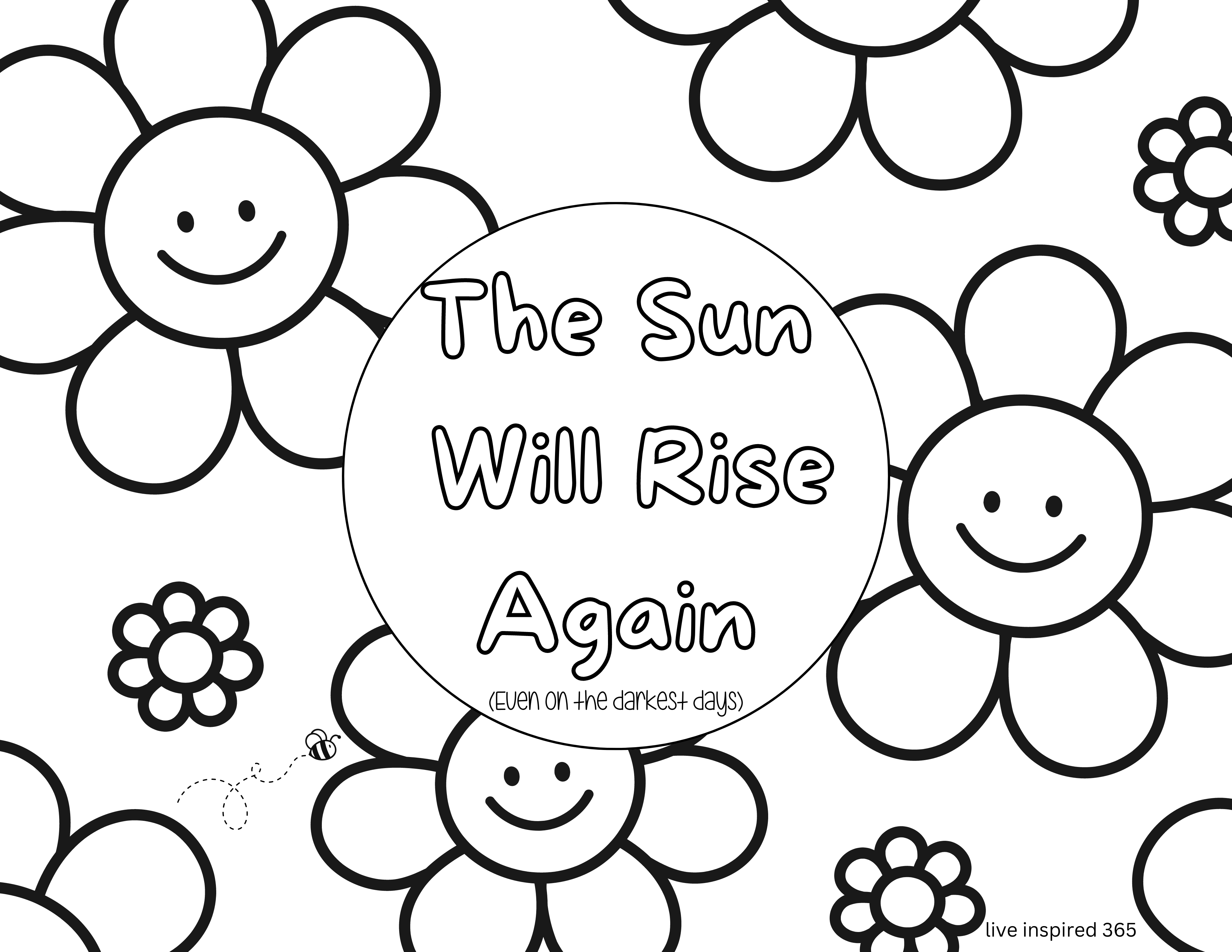 Sun Will Rise Again3-Coloring Page – live inspired 365