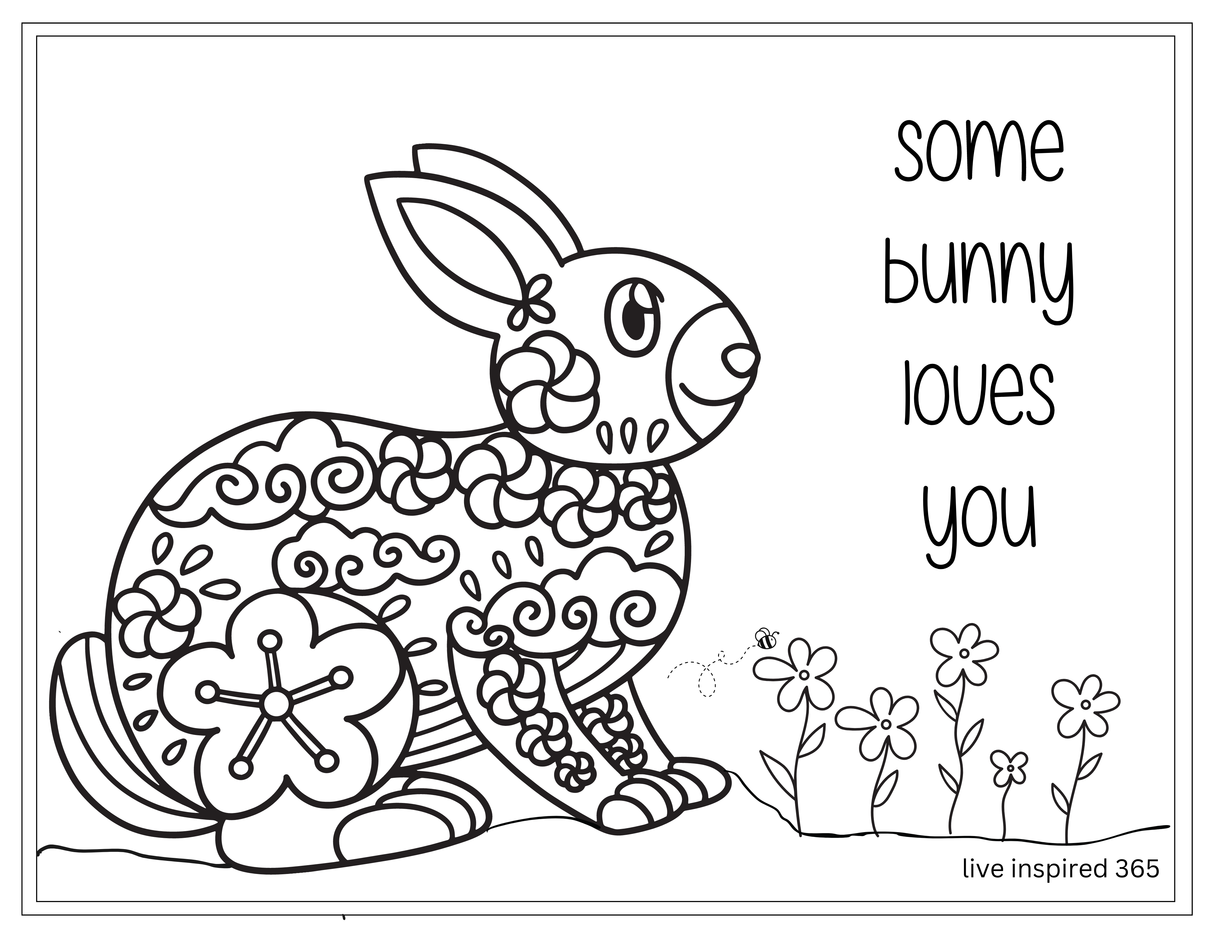 Some Bunny-Coloring Page – live inspired 365