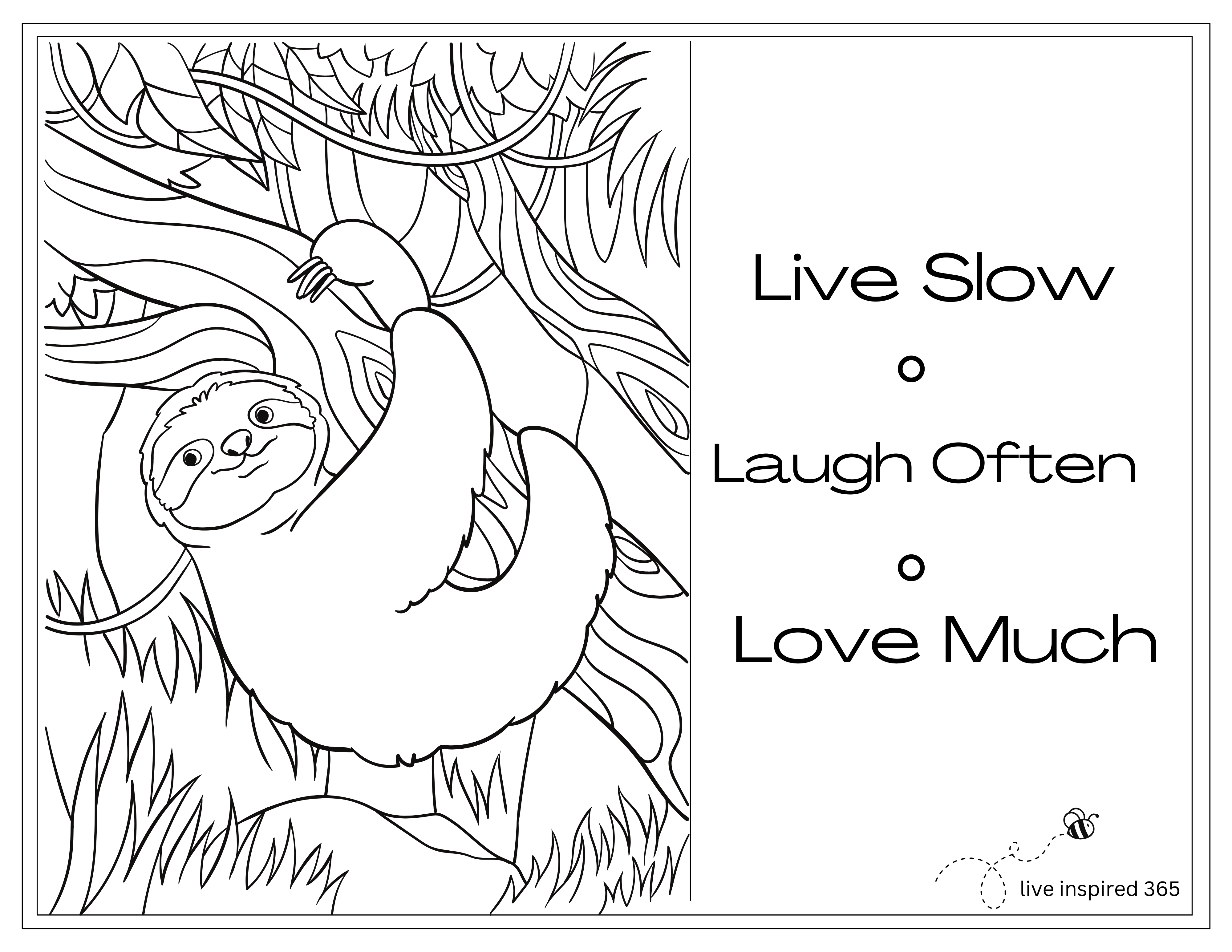 Live Slow-Coloring Page – live inspired 365
